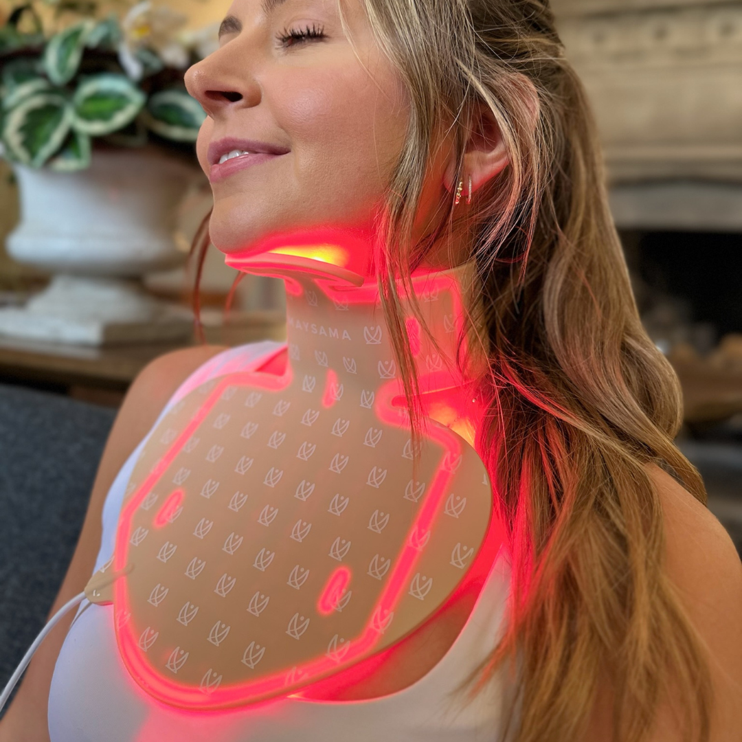 Red LED Light Therapy Neck & Chest Mask : Maysama Chin2Chest